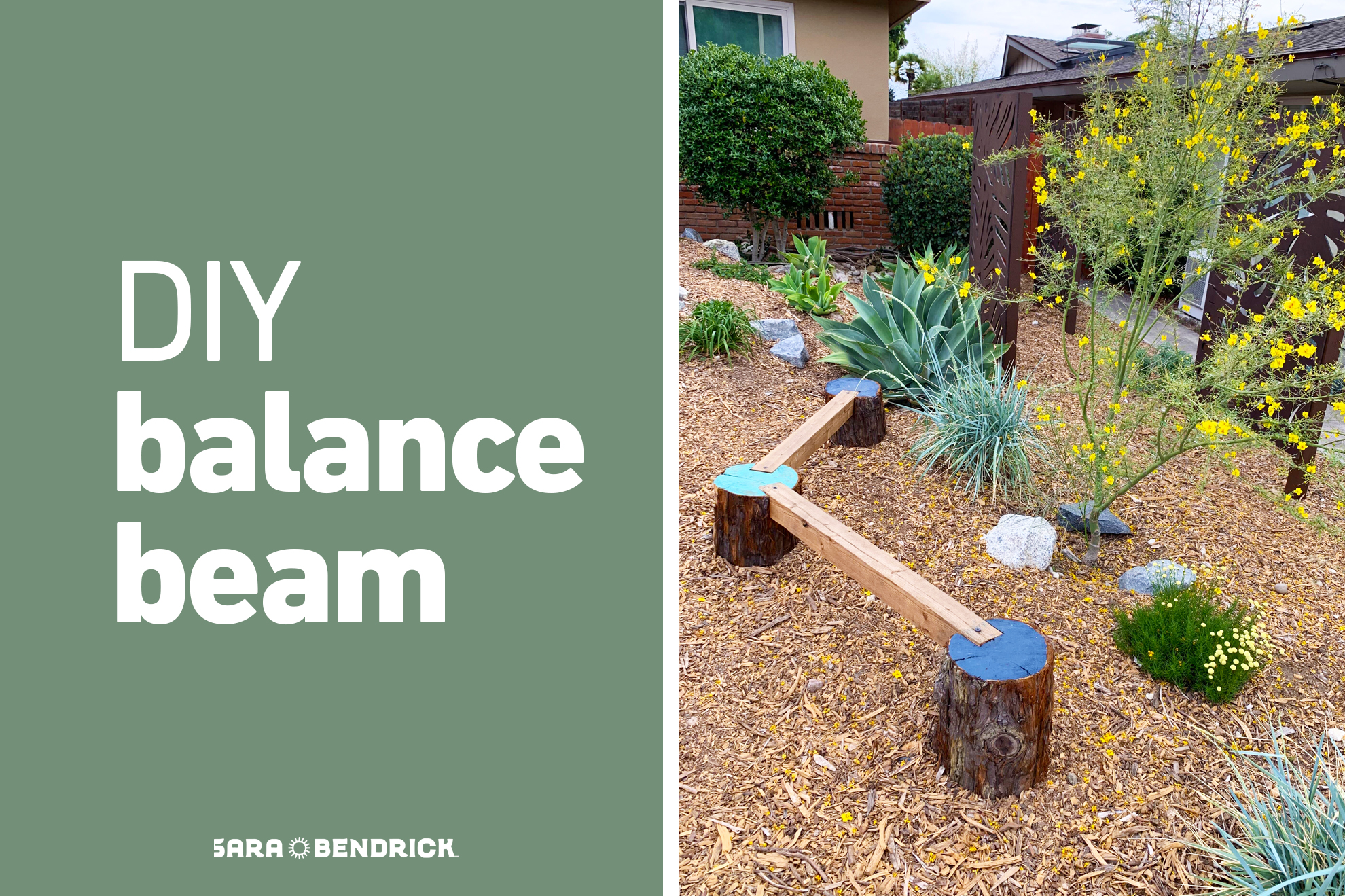 DIY balance beam for kids - Sara Bendrick